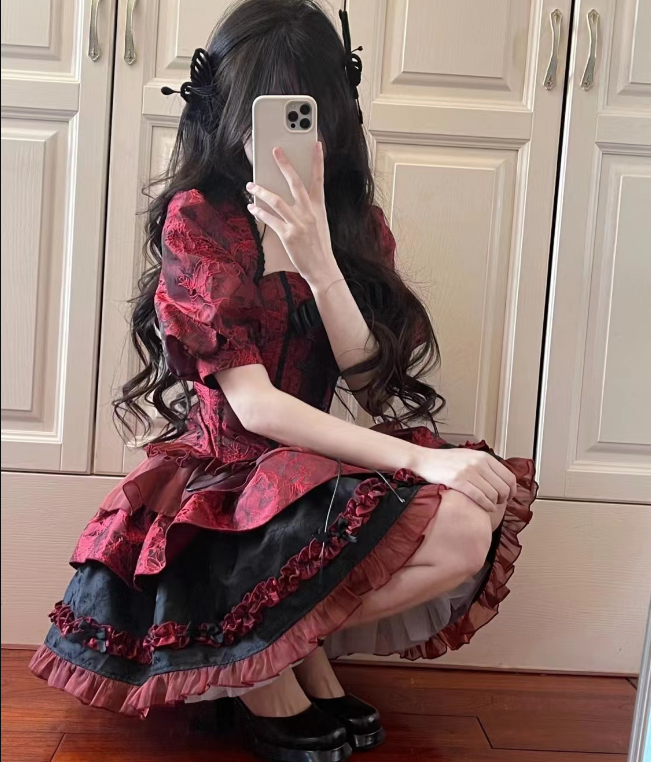 Lolita bow cake skirt suit yv31563 – Youvimi