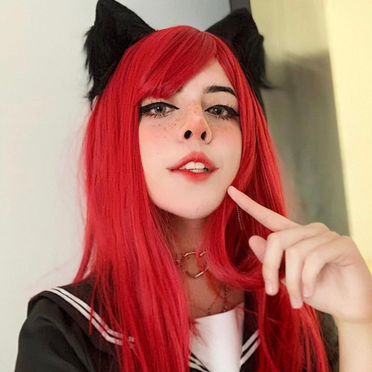 Home Review For Cute Furry Cat Ears Headband Yv42357