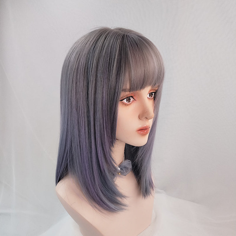 Harajuku purple gray gradient wig YV43553