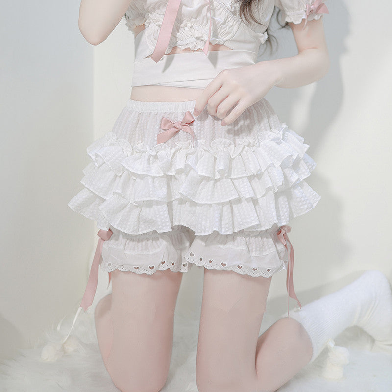 Lolita bow lace cake skirt pants yv31416 – Youvimi