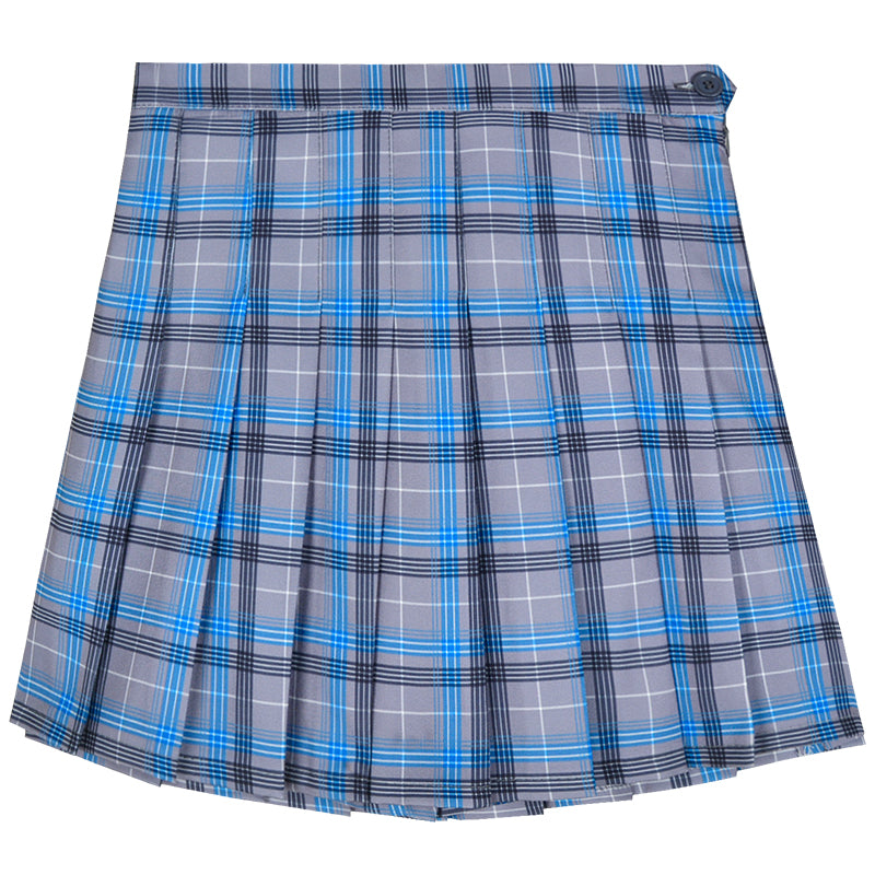 Blue plaid skirt yv42902 – Youvimi