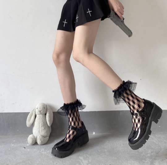 Japanese lace bow socks yv30974 – Youvimi