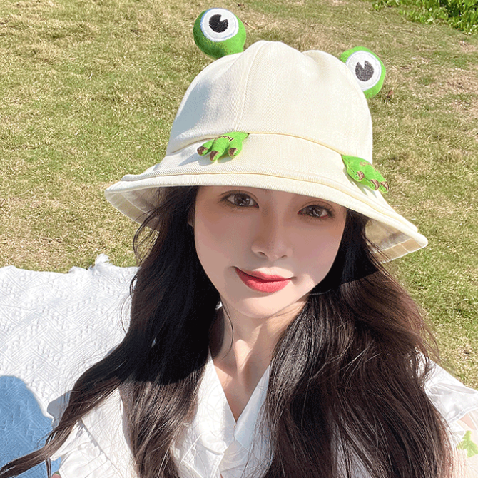 Cute frog sunscreen fisherman hat yv30975 – Youvimi