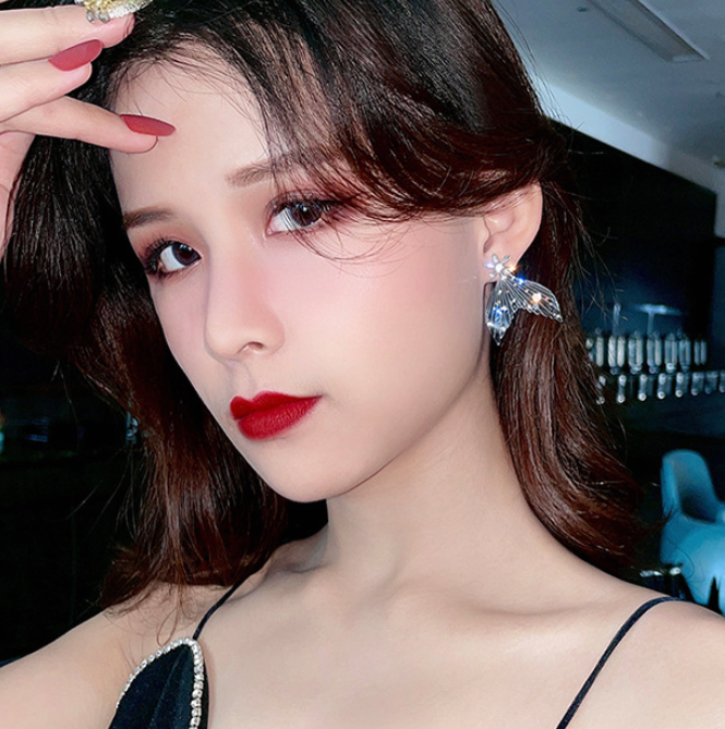 Transparent fishtail earrings yv30996 – Youvimi