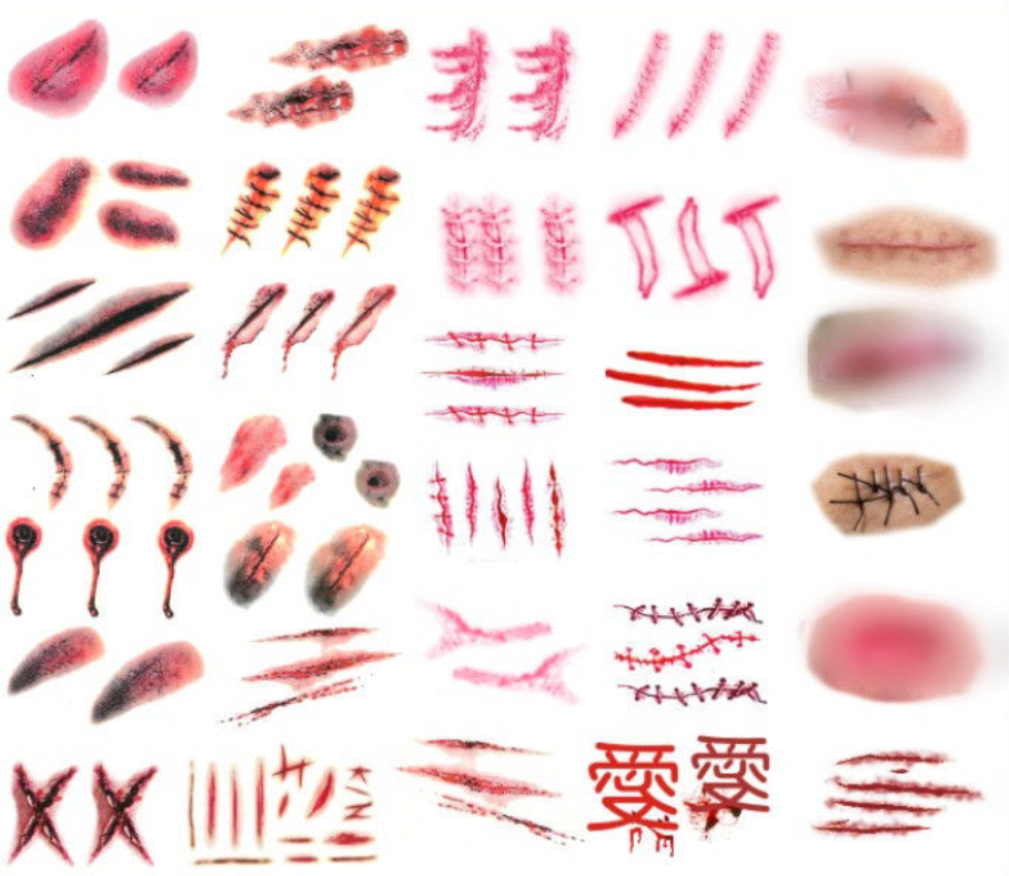 Halloween props scar sticker yv31200