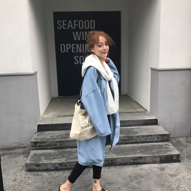 New bf wind loose denim jacket YV2168 – Youvimi